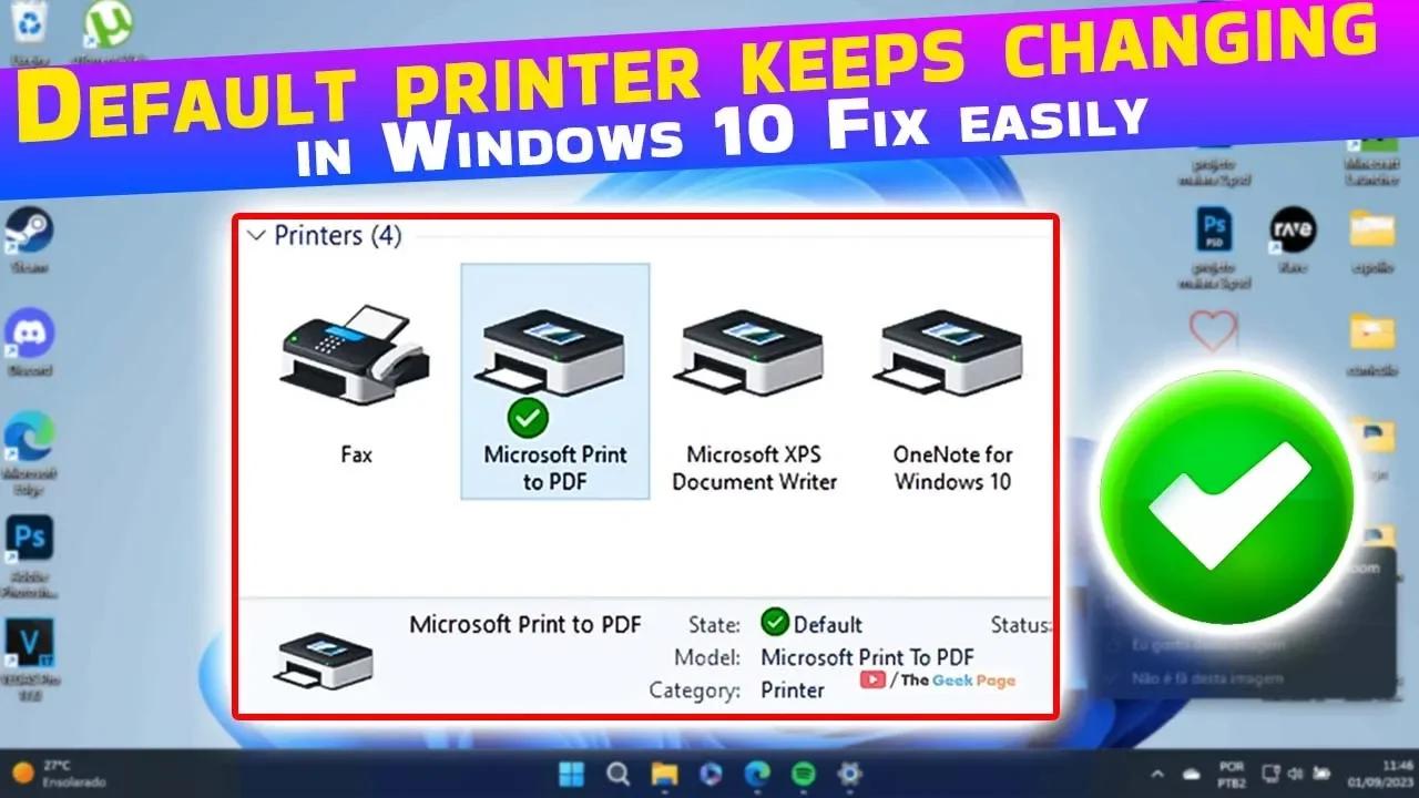 How Can Default Printer Keeps Changing In Windows 10 Fix Easily | Fix Windows Pc | Technical Gyan