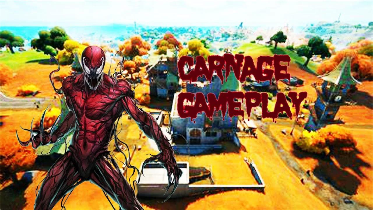 CARNAGE Skin Gameplay in Fortnite! (Reactive TENDRILS OF CARNAGE)