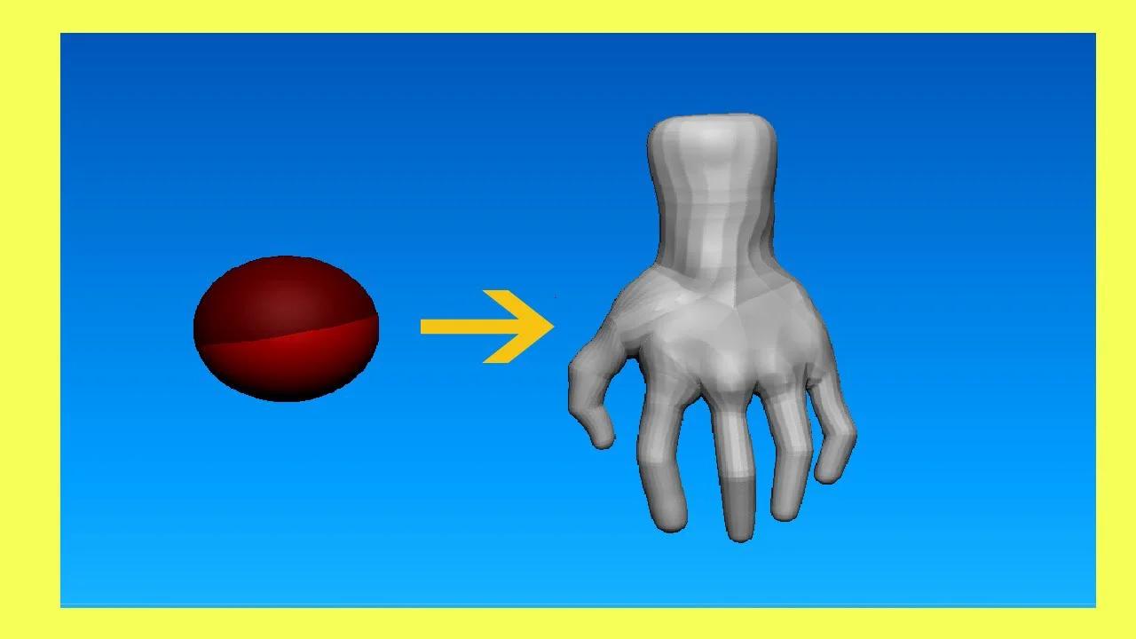 How to Sculpt Complex Characters in Zbrush: The HAND only in 30 Minutes