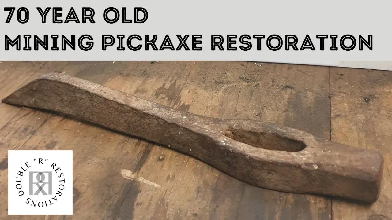 Rusty Mining Pickaxe Restoration - Vintage 1950's HYTEST Miners Pick Axe