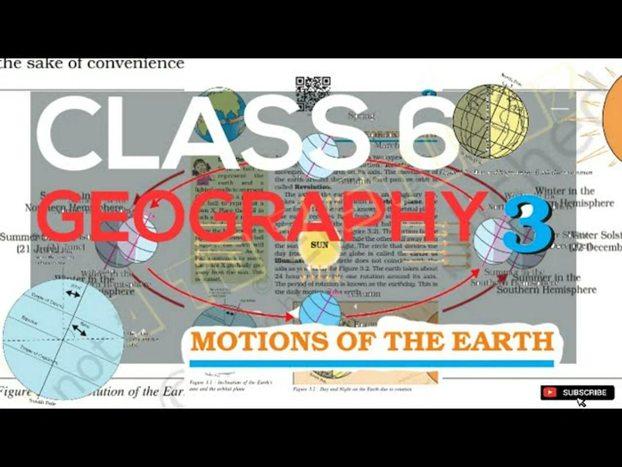 Class 6 Geography Chapter 3 Motion of the earth | Question answer ...