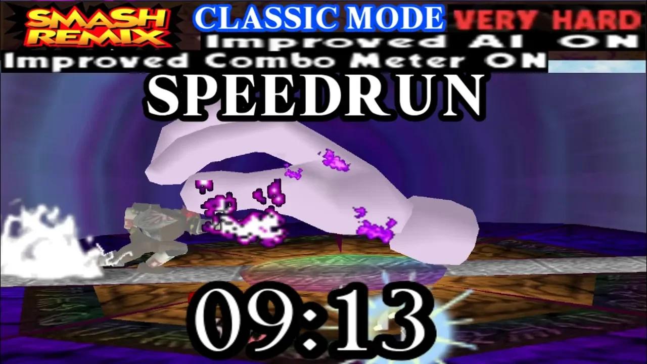Smash Remix - Classic Mode Speedrun with Ganondorf (VERY HARD) in 09:13