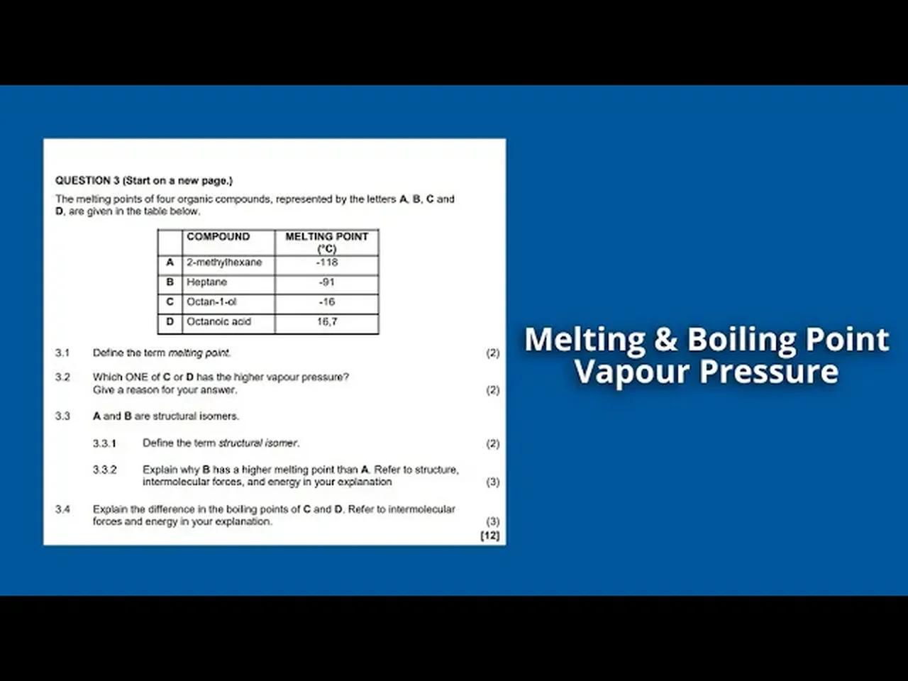 Intermolecular Forces Grade 12 Physical Sciences Prelim (Trial) 2020 ...