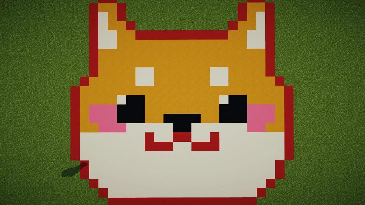 Minecraft Shiba Inu Pixel Art