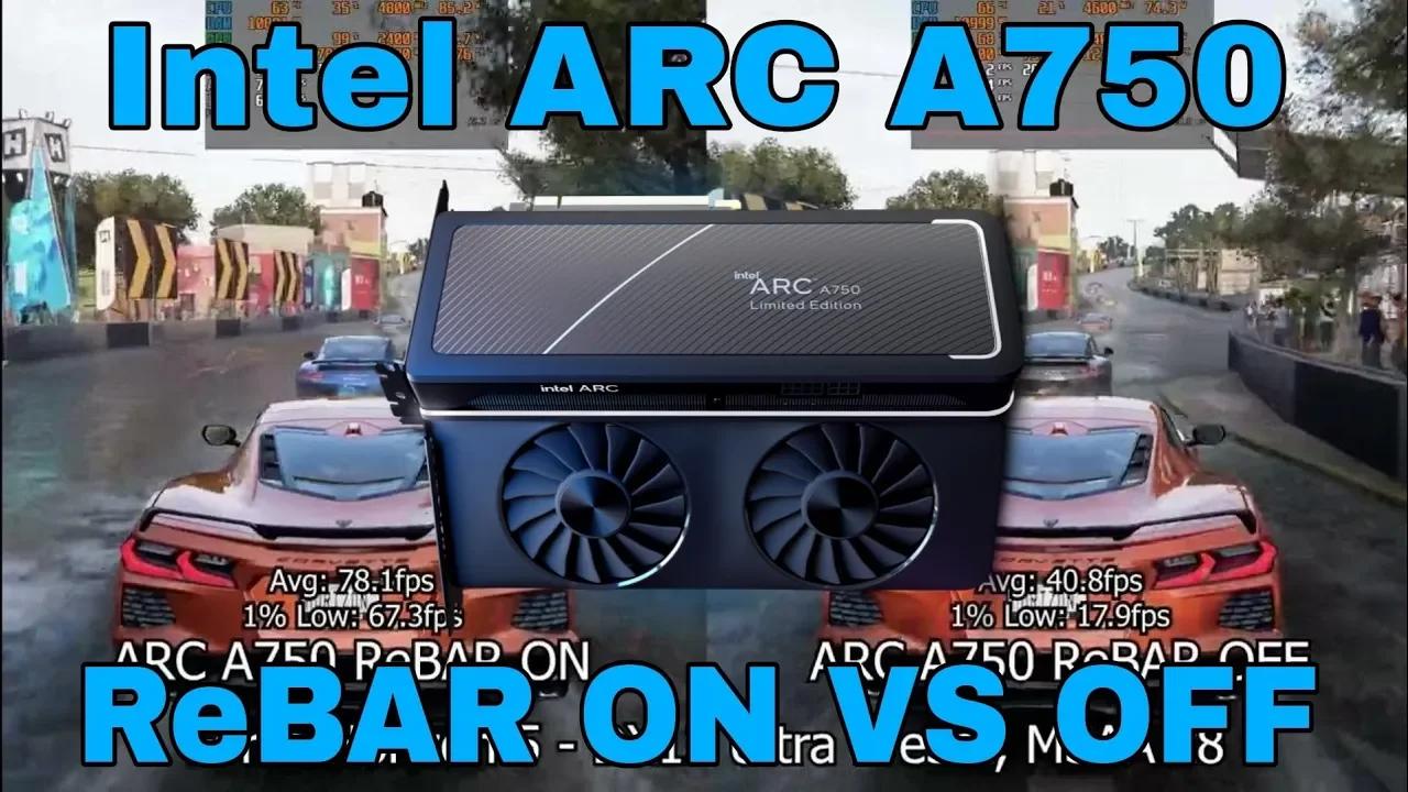 ARC A750 ReBAR ON vs OFF (In 8 Games) 2023