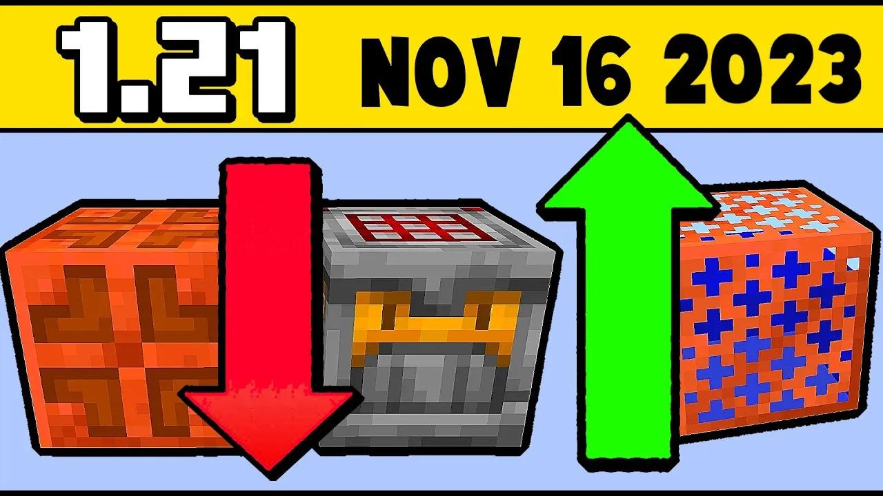 NERF to Crafter and Bulbs... 1.21 Minecraft snapshot 23w46a