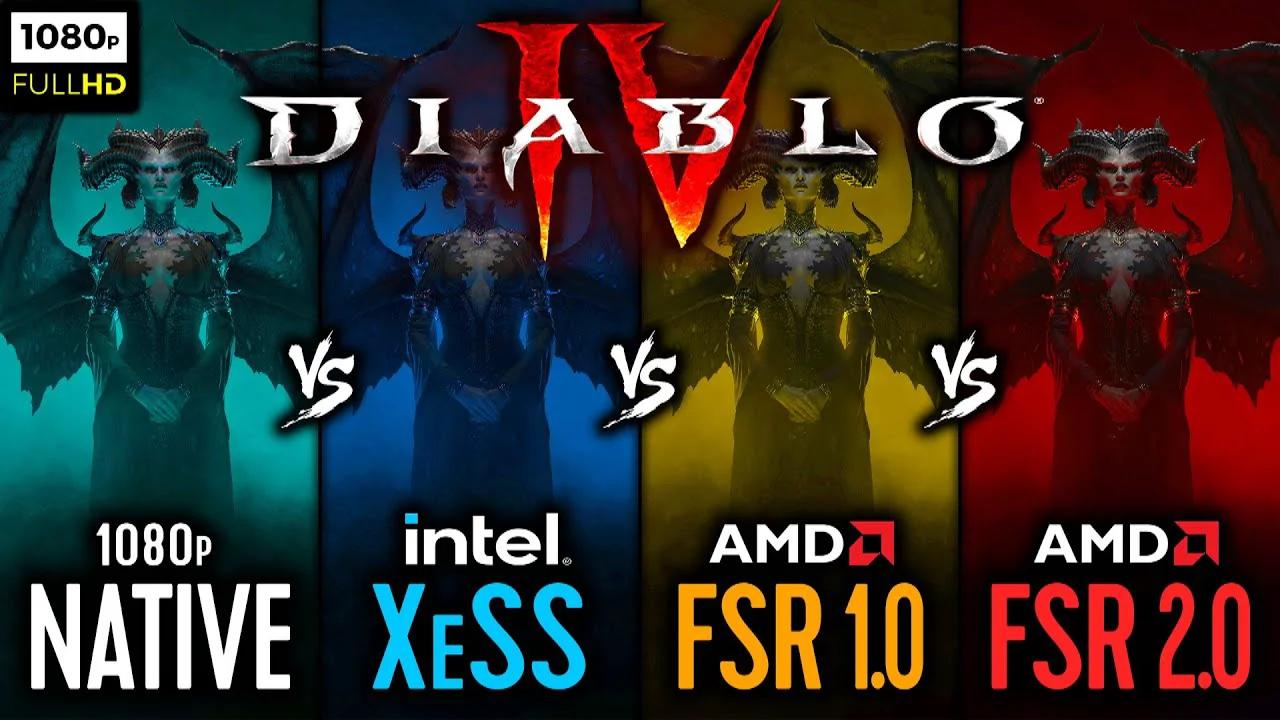 Native vs XeSS vs FSR 1.0 vs FSR 2.0 - Diablo 4 - GTX 1080 - Benchmark ...