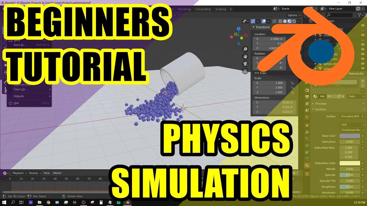 Beginners Rigid Body Simulation Tutorial Blender