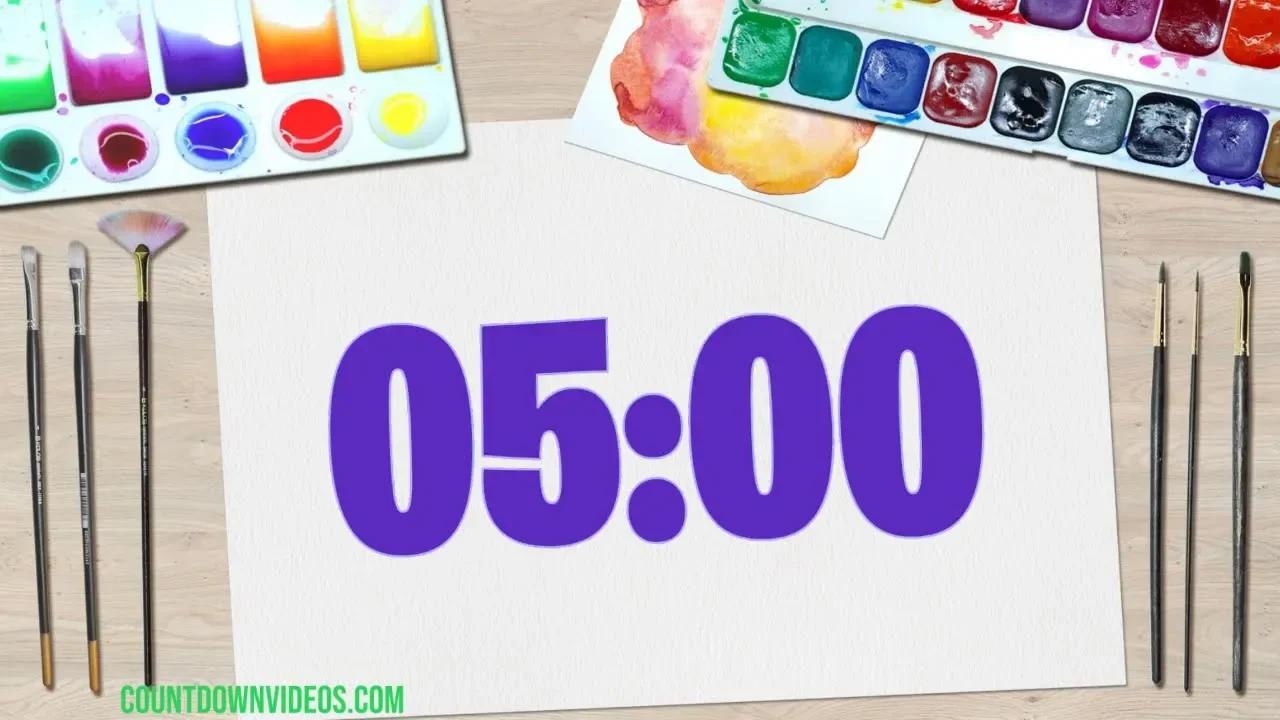 🎨5 Minute Craft Countdown Timer for Kids ️ Craft Music🎶