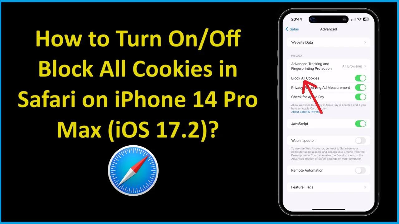 How to Turn On/Off Block All Cookies in Safari on iPhone 14 Pro Max ...