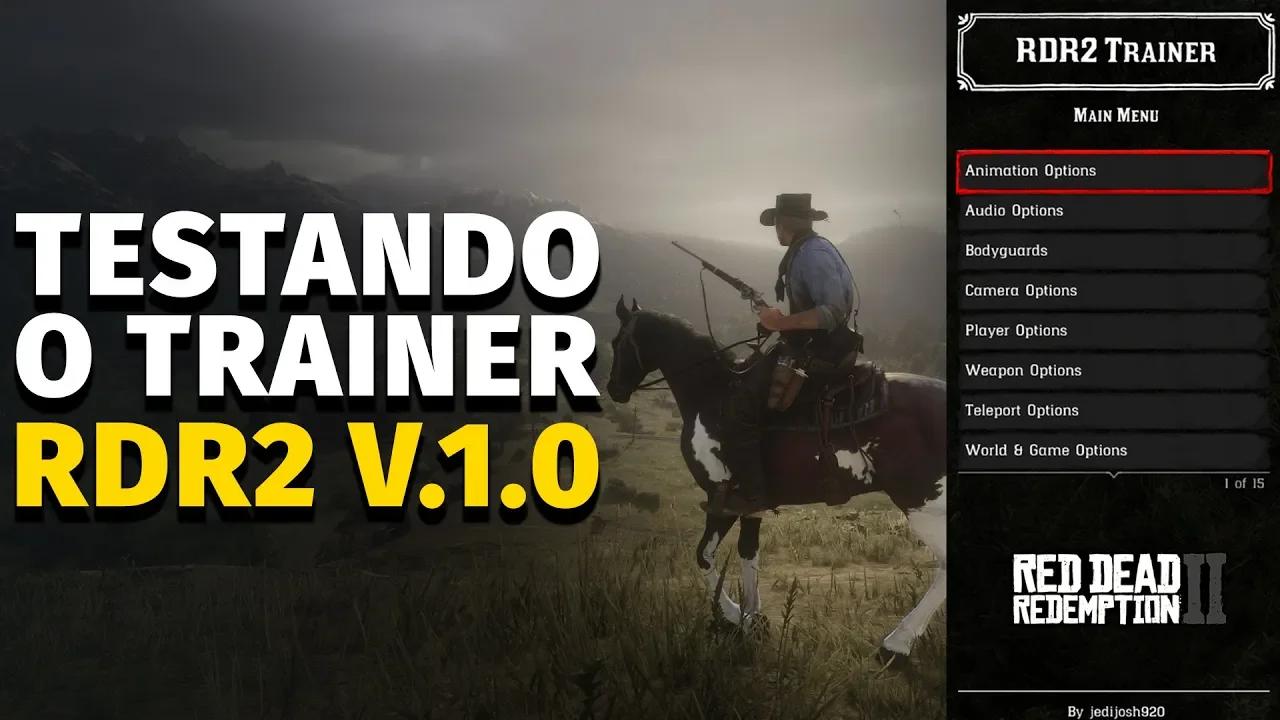 Algumas Opções do RDR2 TRAINER no Red Dead Redemption 2