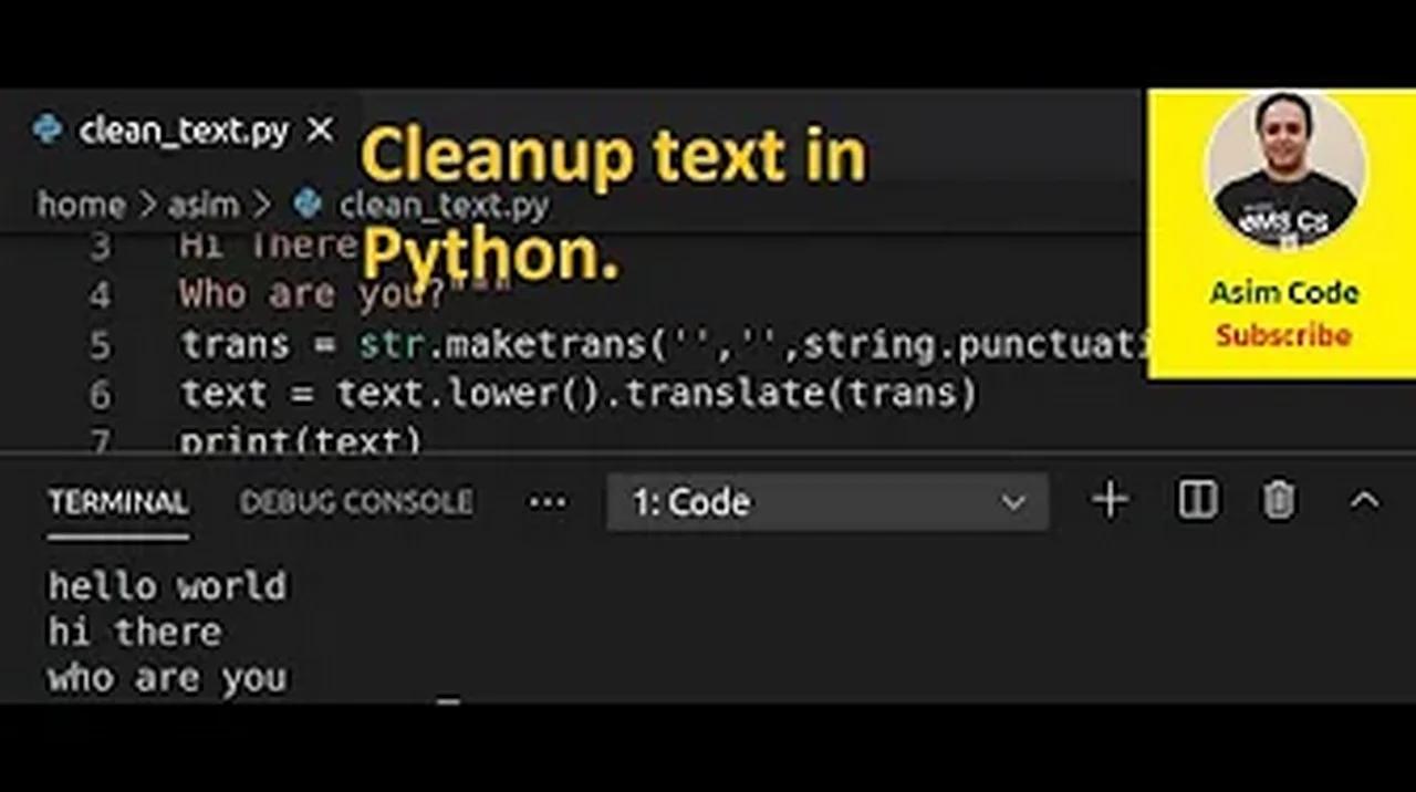 Cleanup text in Python