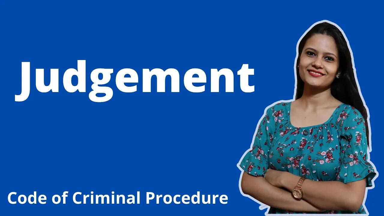 Judgement in CrPC | KSLU Code of Criminal Procedure Complete Notes for ...