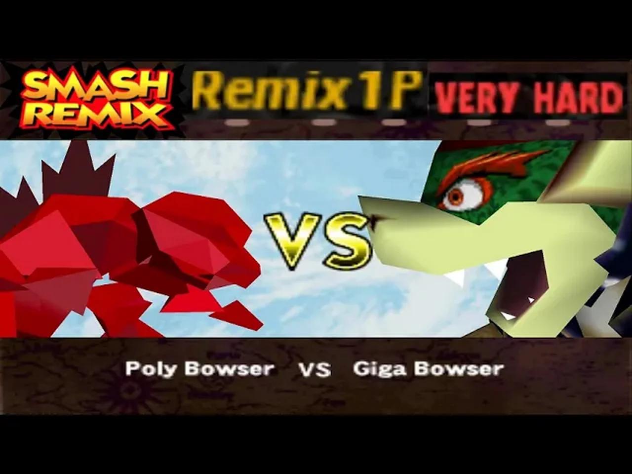 Smash Remix - Classic Mode Remix 1P Gameplay with Polygon Bowser (VERY HARD)
