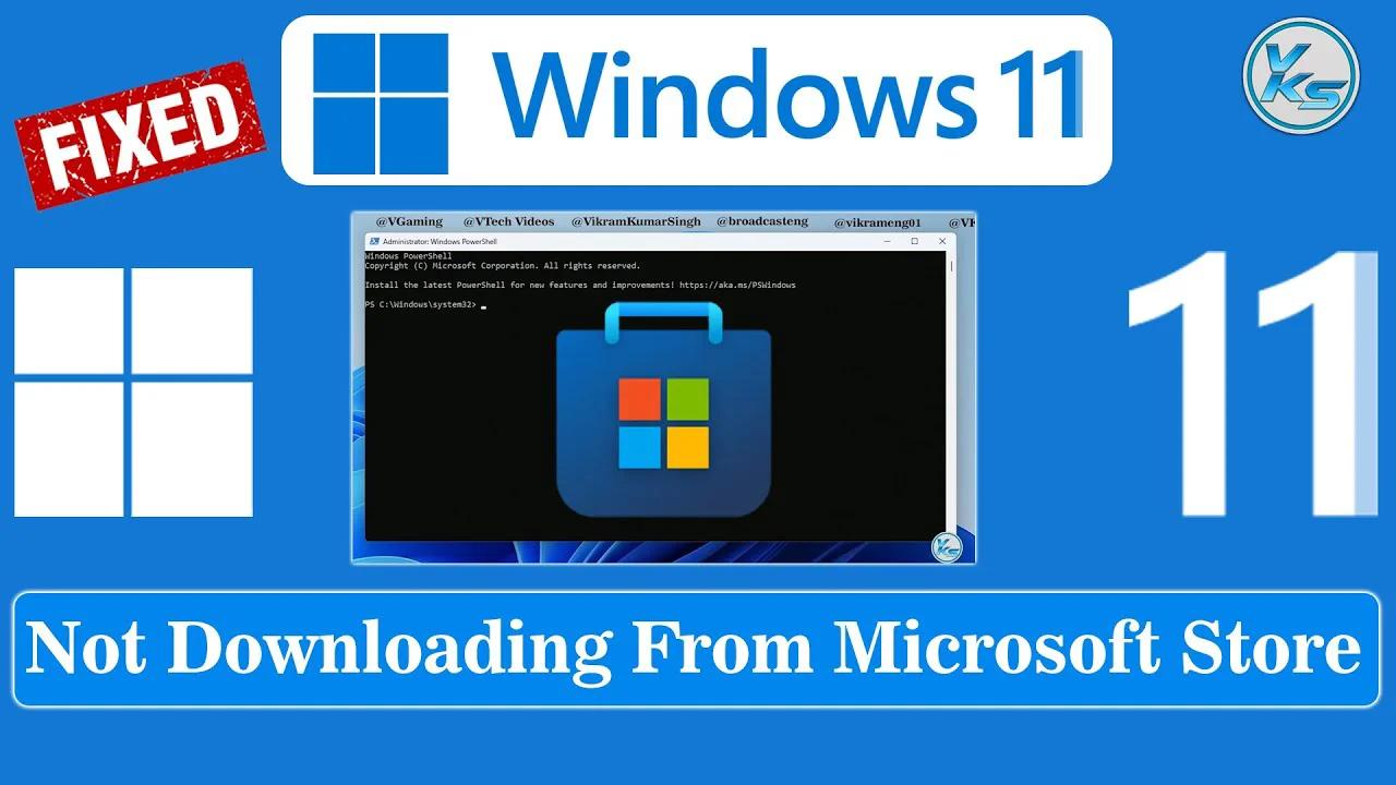 Not Downloading From Microsoft Store in Windows 11