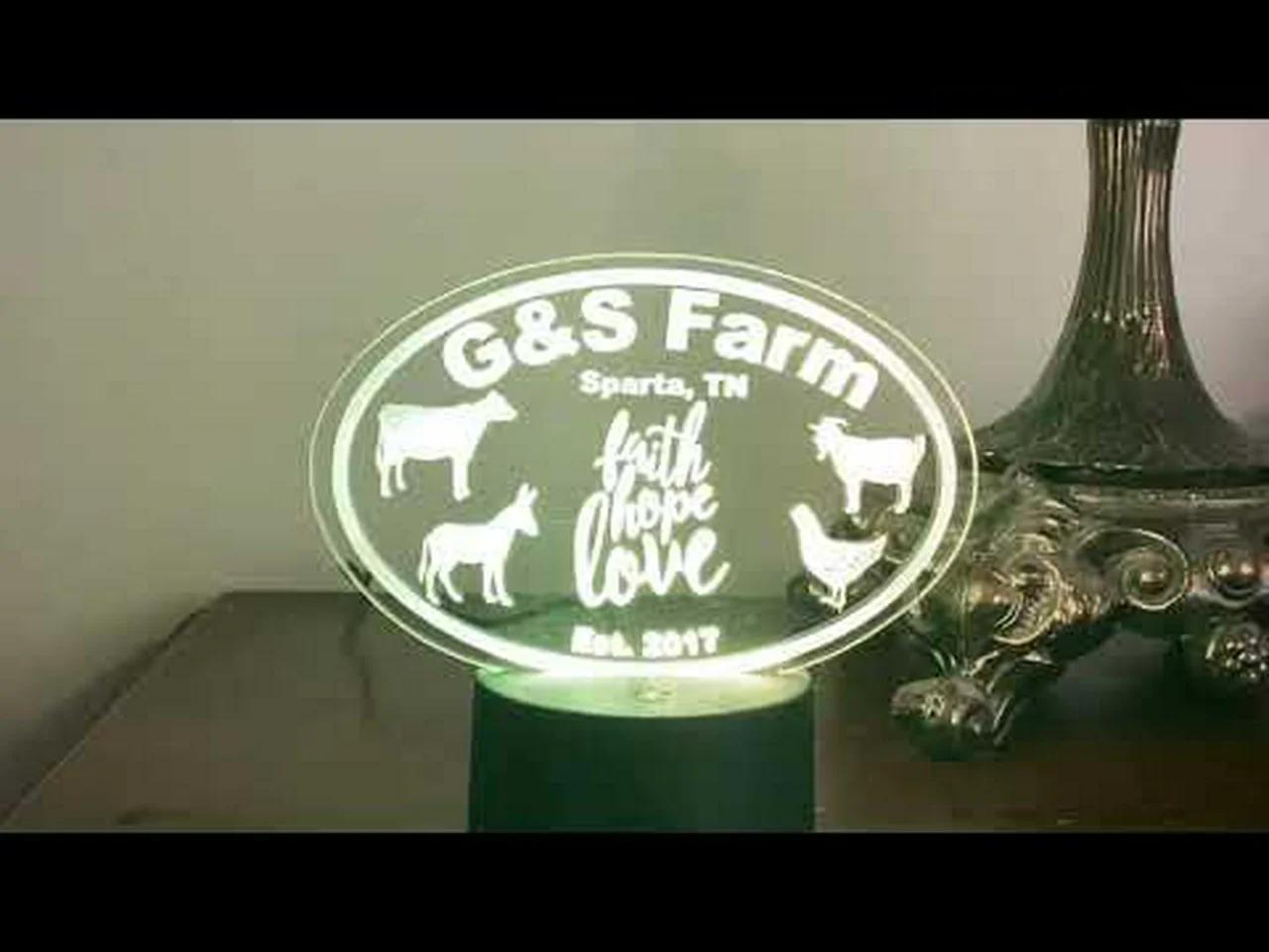 Acrylic LED Light Engraved with the 60watt CO2 Laser