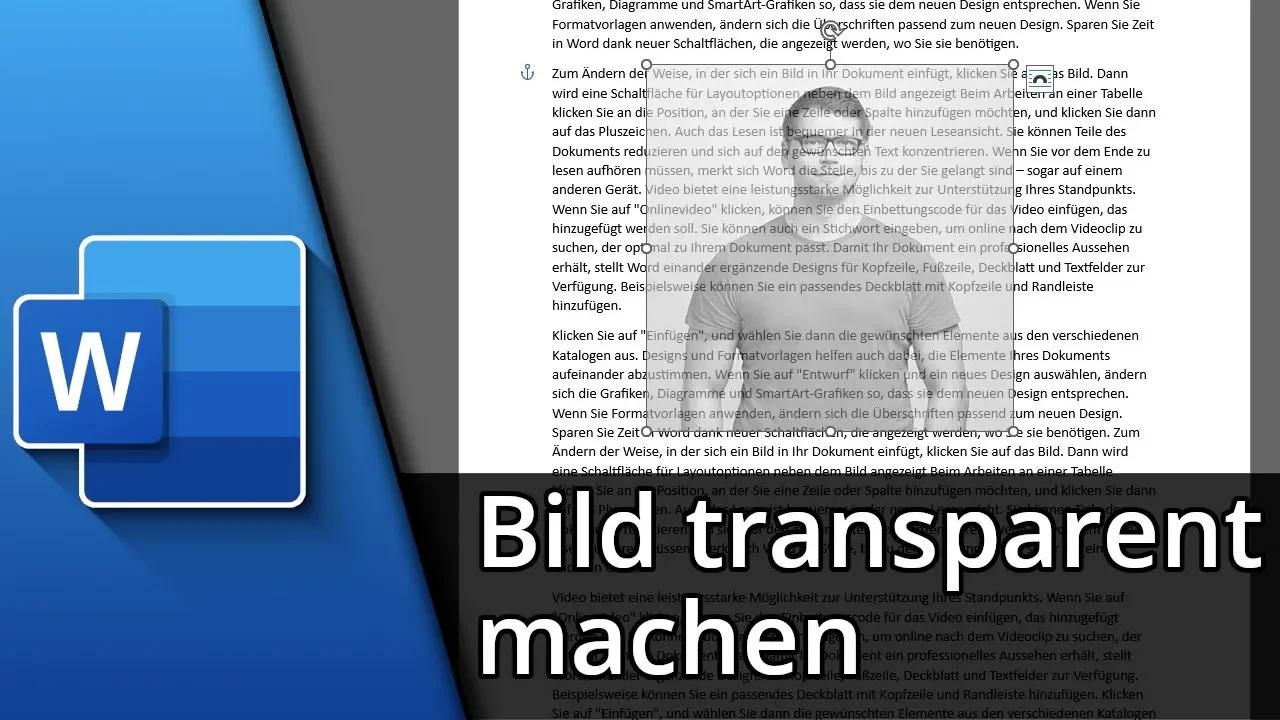 Word Bild transparent machen Tutorial