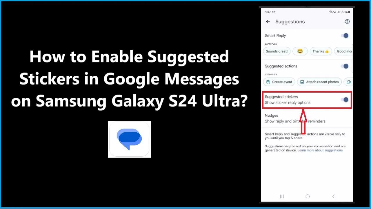 How to Enable Suggested Stickers in Google Messages on Samsung Galaxy ...