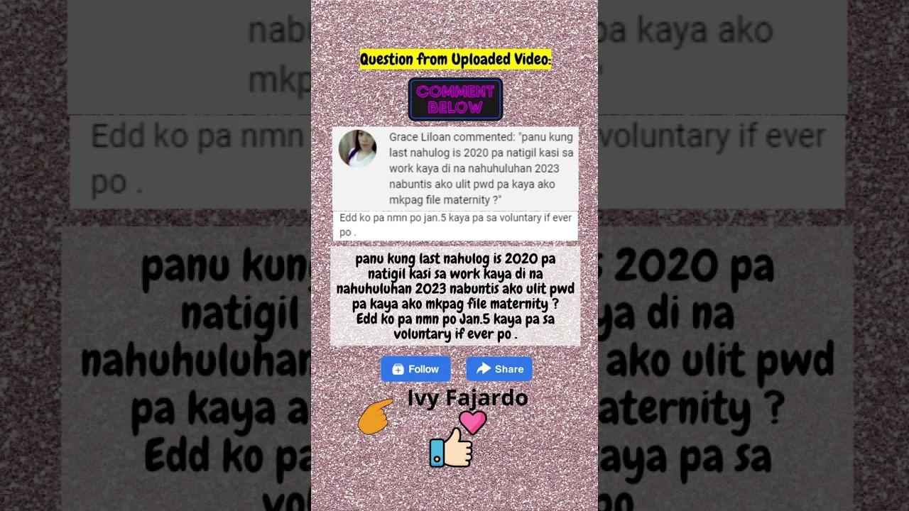 SSS | JANUARY 2024 ang EDD Paano malalaman ang qualifiying months for ...