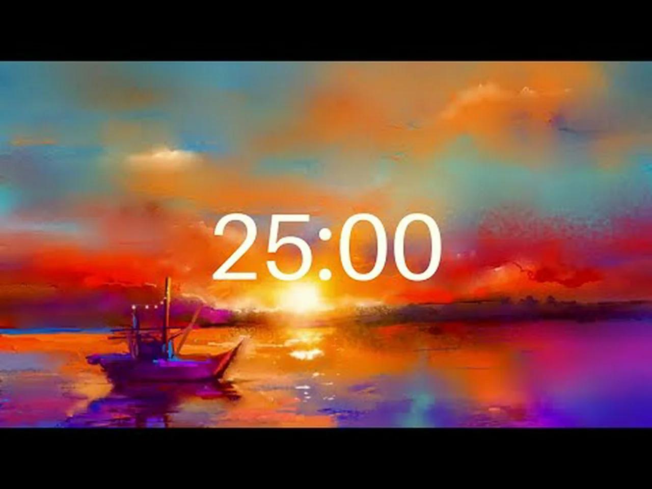25 MINUTE TIMER - Restful Ambience - Countdown Timer Ideal for Pomodoro ...