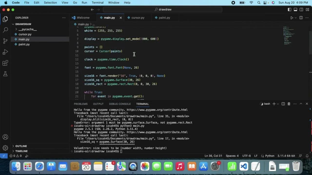 Python Tutorial | How To Create A Drawing App Using Pygame