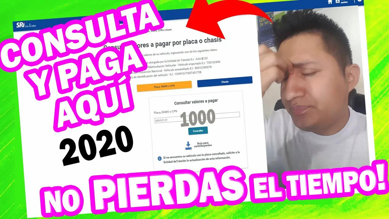 😓 MATRICULA Vehicular Ecuador 😎 [2020] Valor a Pagar
