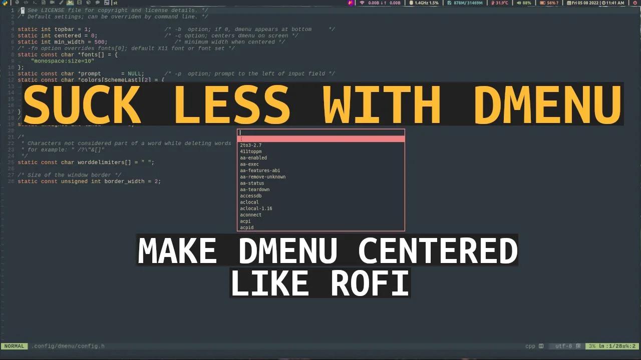 How to make dmenu centered like Rofi?!