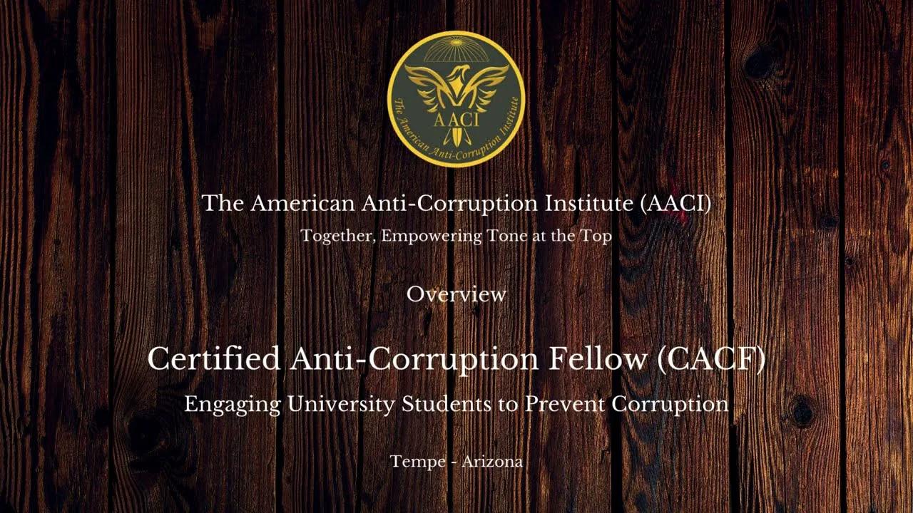 Certified Anti-Corruption Fellow (CACF) @theaaci