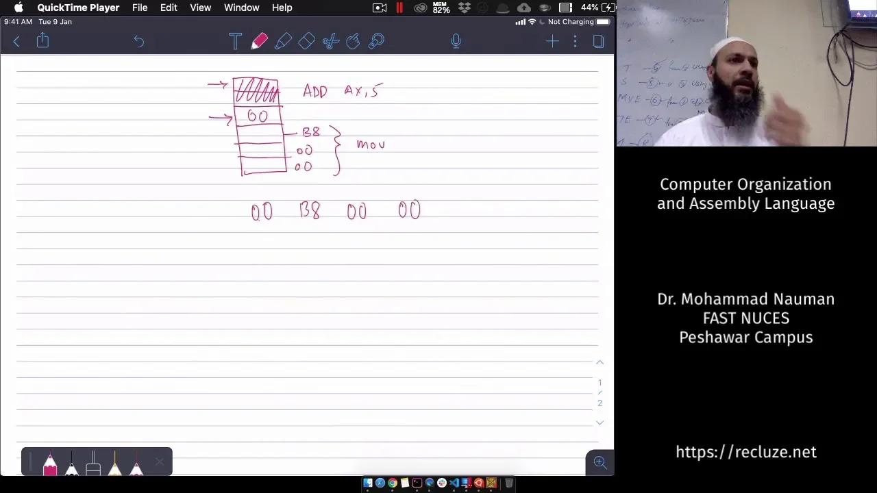 Computer Organization and Assembly Language 08 - Unconditional Jump, Unexpected Code (Urdu)