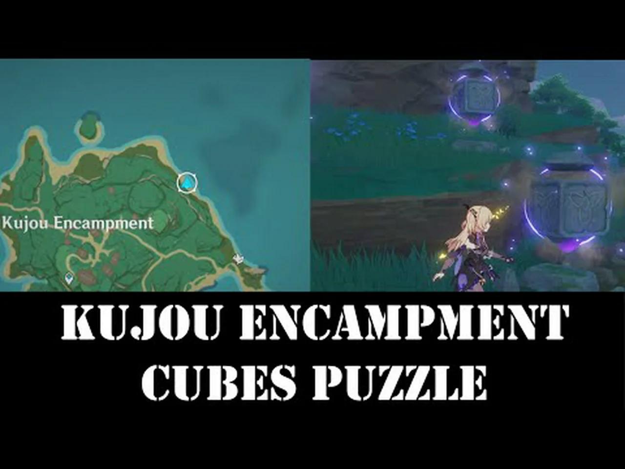 Kujou Encampment cubes puzzle genshin impact inazuma