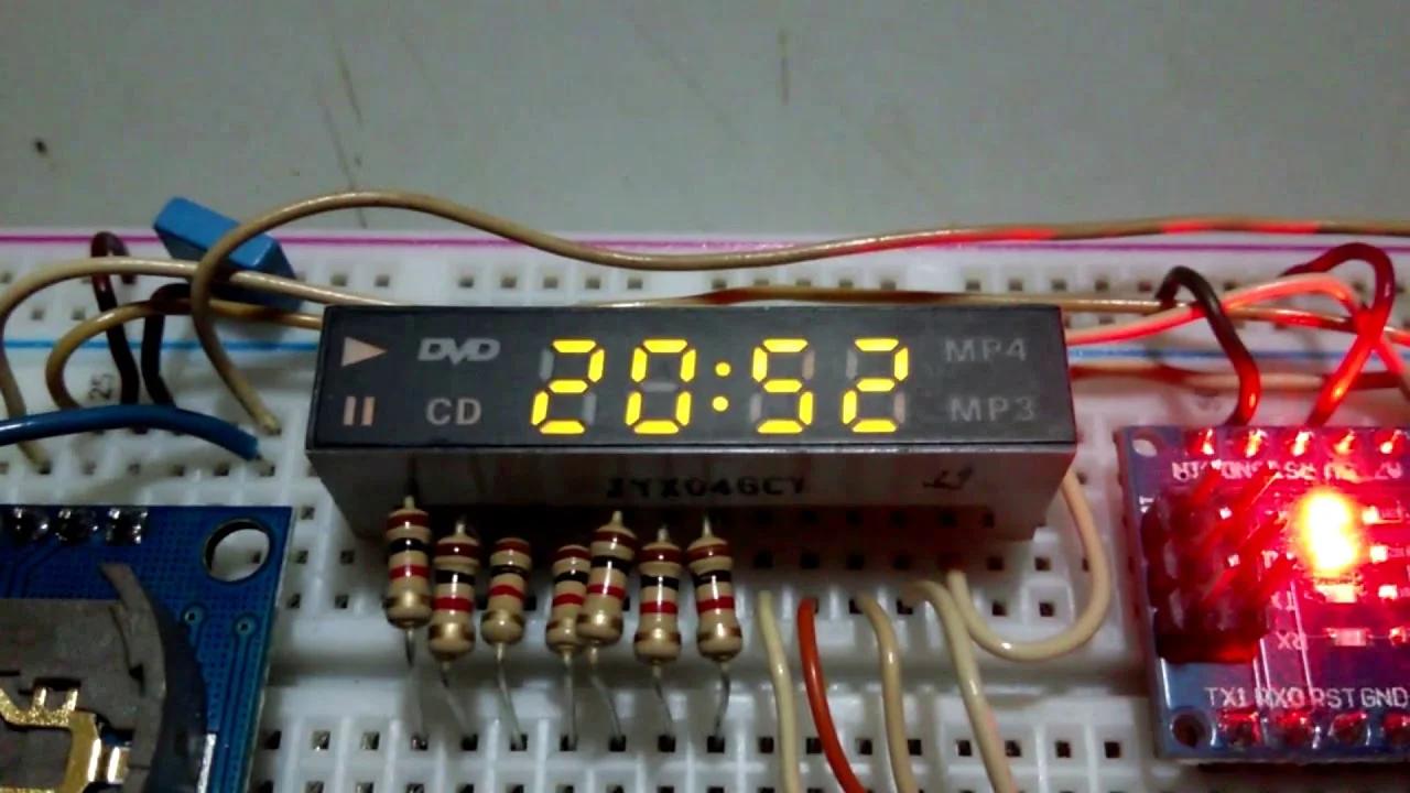 DS1307 Real Time Clock RTC, Arduino Nano and the Recycled DVD 7 Segment ...