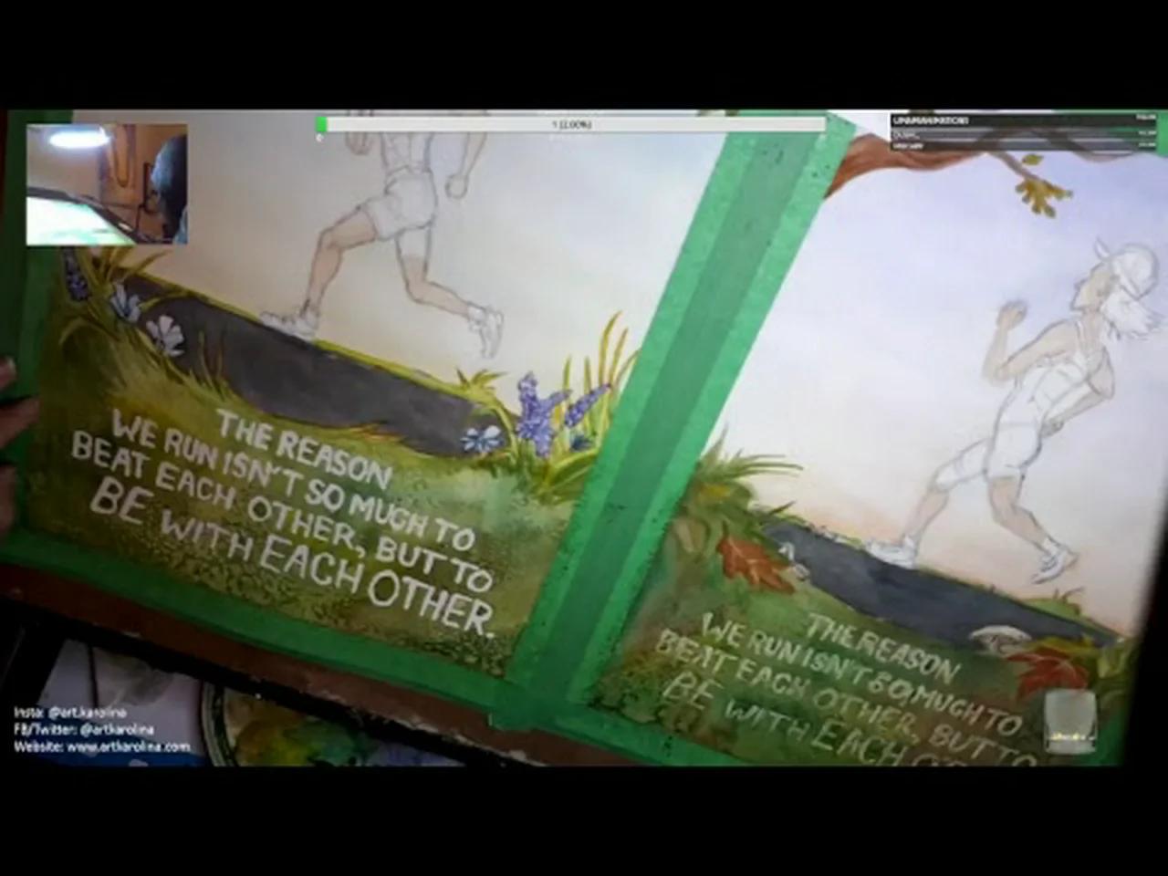 Live Stream Painting - Watercolour Painting - Working Title: Runners ...