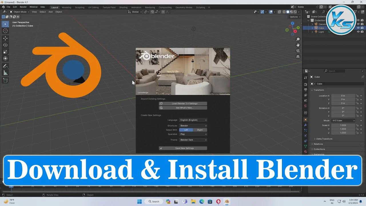How To Download And Install Blender 4.1 On Windows 11/10