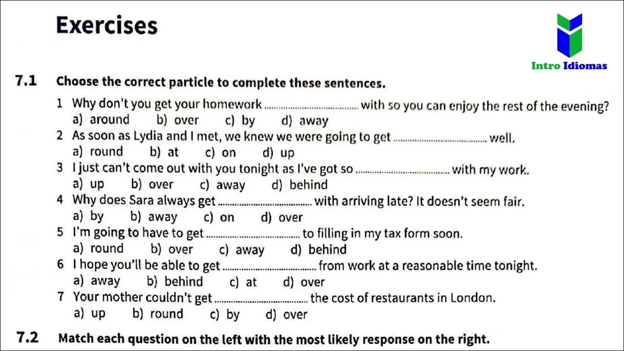 UNIT 006-008 - ENGLISH PHRASAL VERBS IN USE Key verbs COME, GET, GO