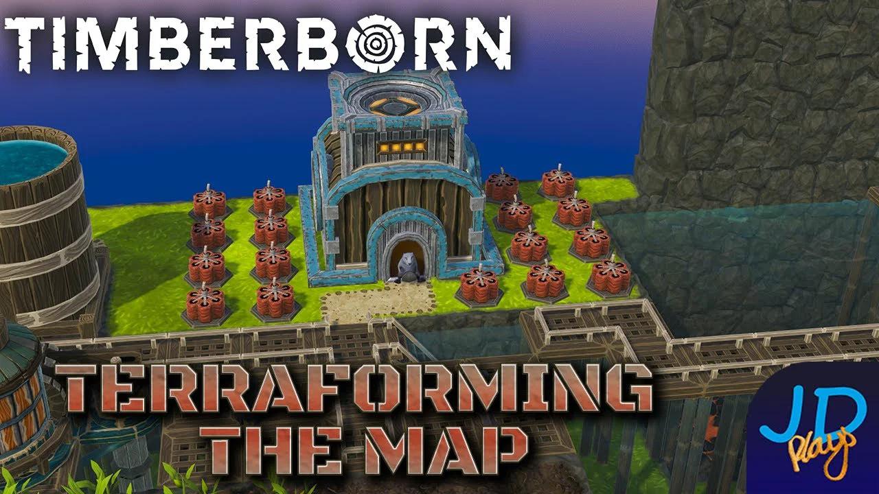 Terraforming the Map🌲 Timberborn 🐻 Ep8 Bad Tide Babes 🌲 Lets Play ...