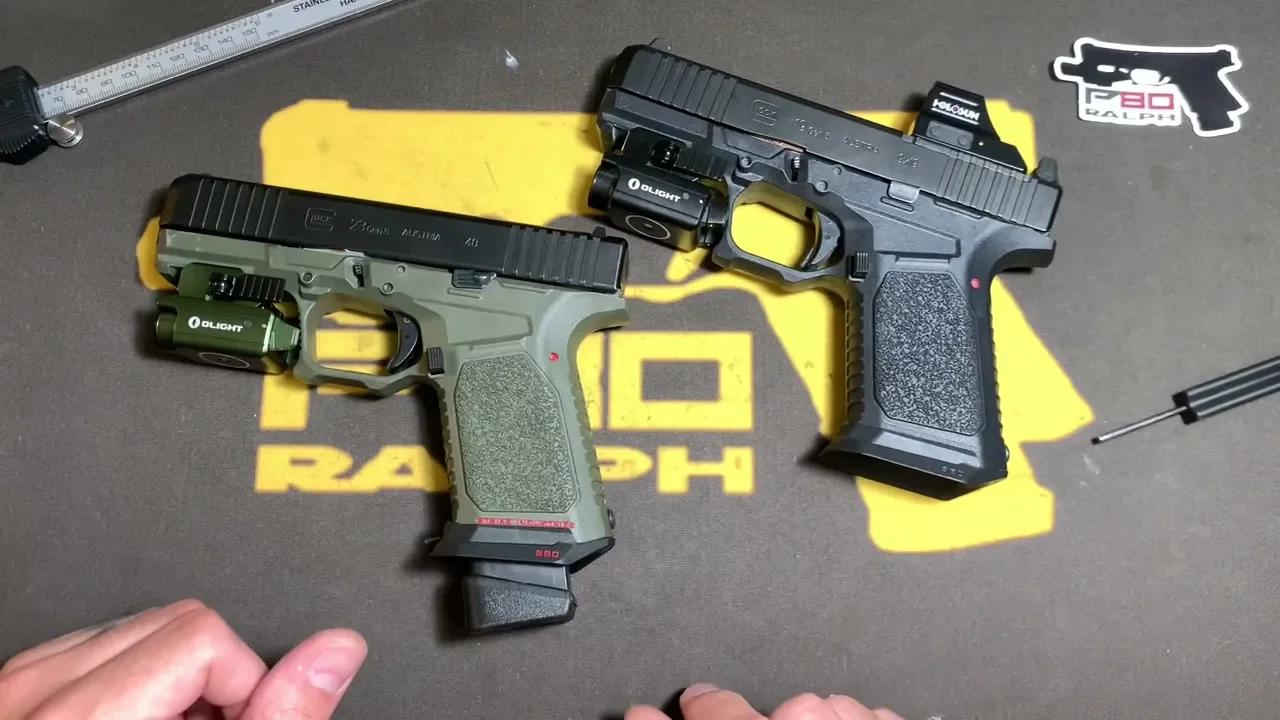 Glock 23 Gen 5 vs Glock 19 Gen 5 slide parts compatibility P80 Strike80