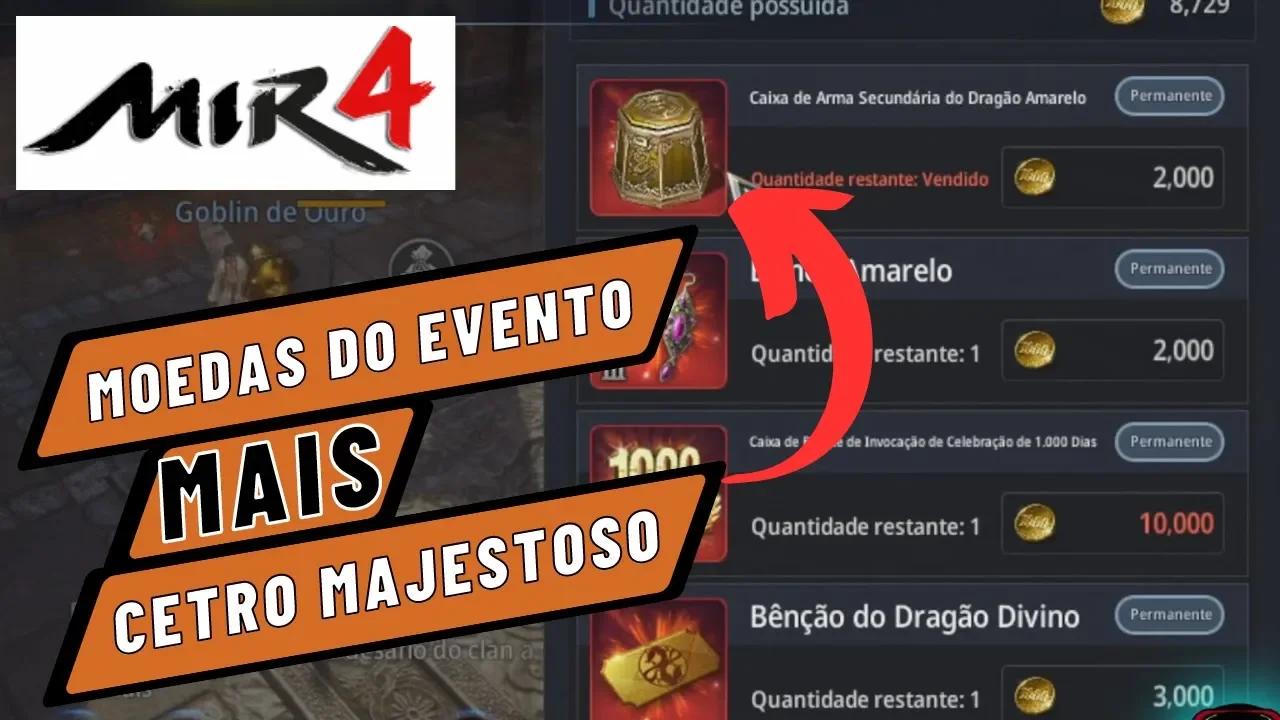 MIR4 - MOEDAS DE 1000 DIAS E CETRO MAJESTOSO (LANCEIRO)