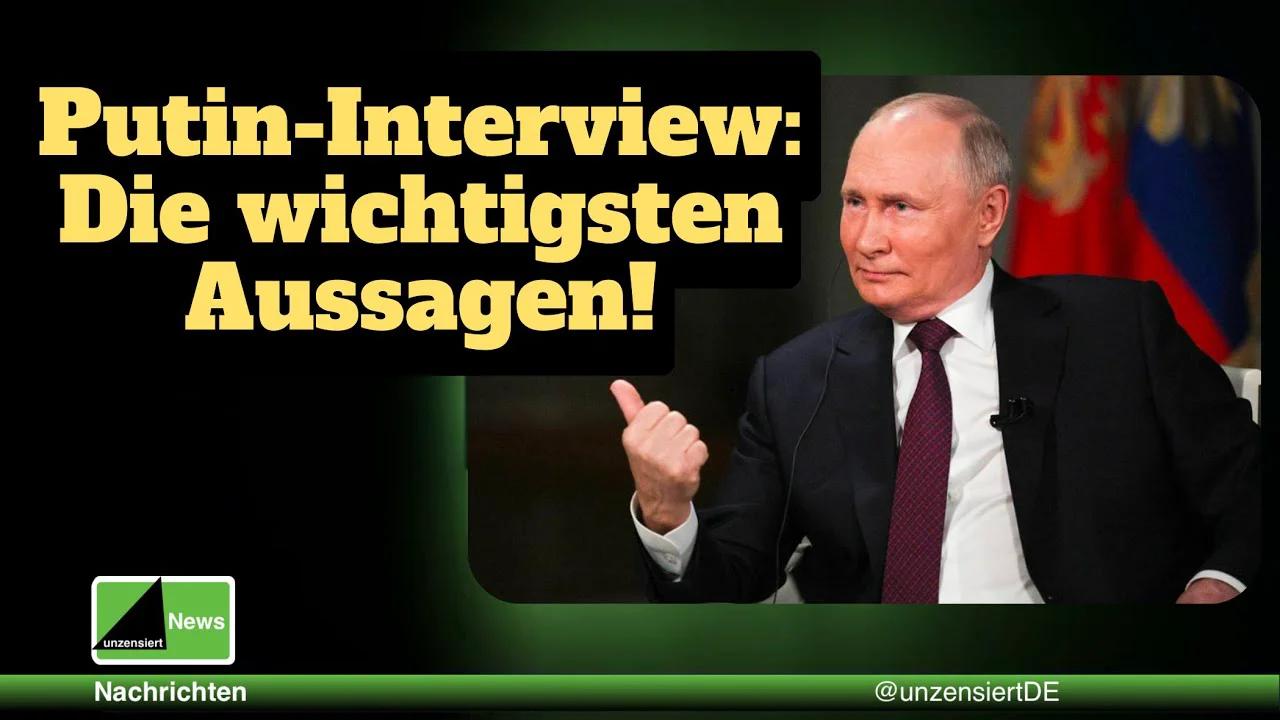Tucker Carlson & Putin: Die wichtigsten Aussagen, Enthüllungen und die ...