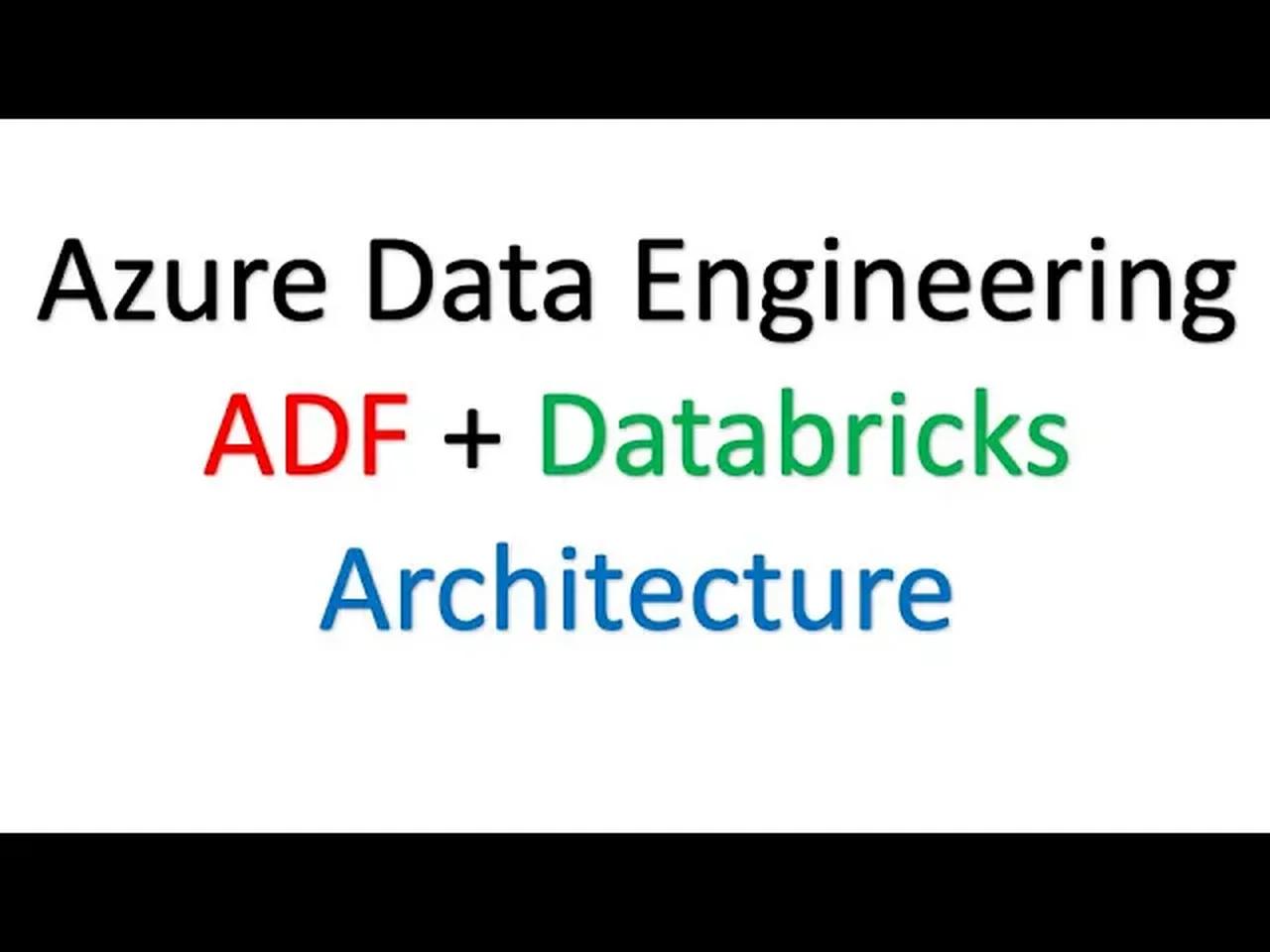 Databricks Tutorial 20 Azure Data Engineering Architecture ADF ...