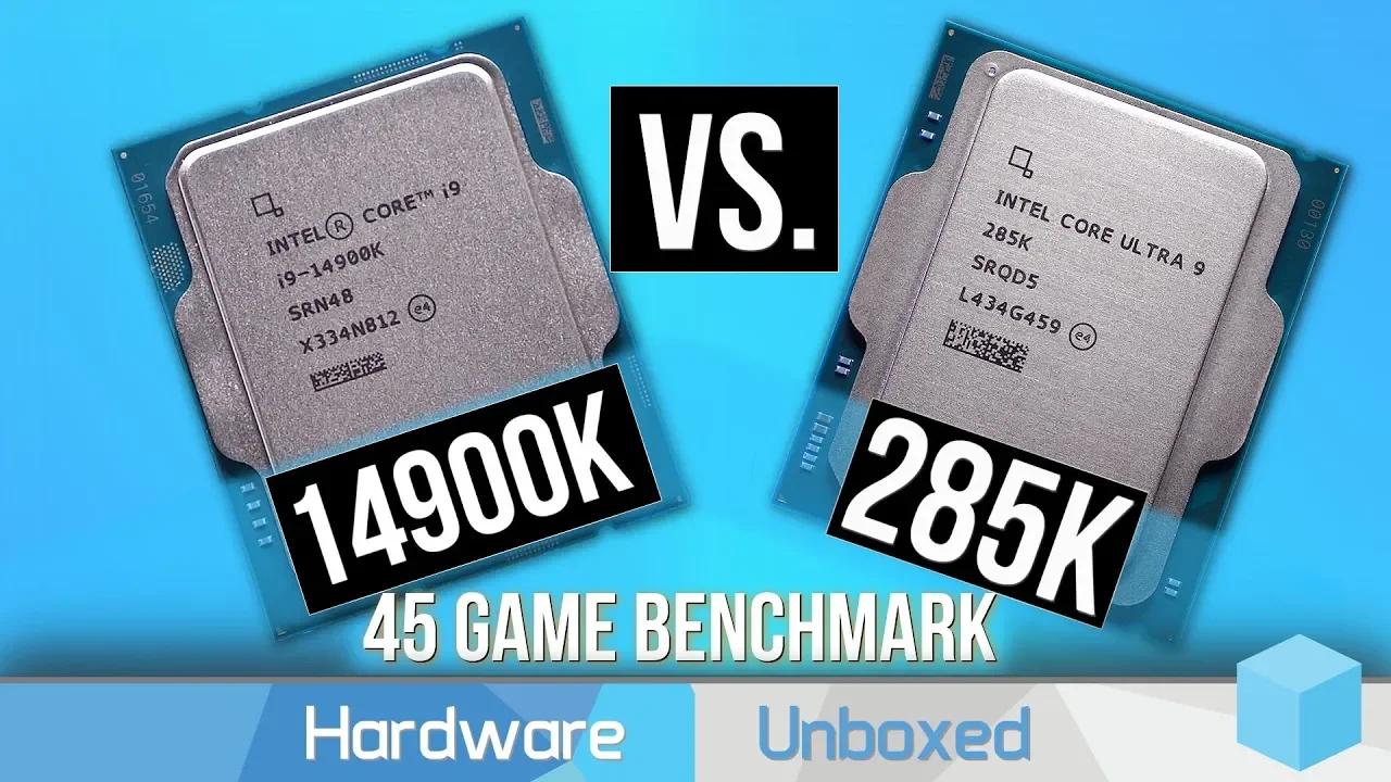 Intel Core Ultra 9 285k Vs Intel Core I9 14900k 45 Game Benchmark