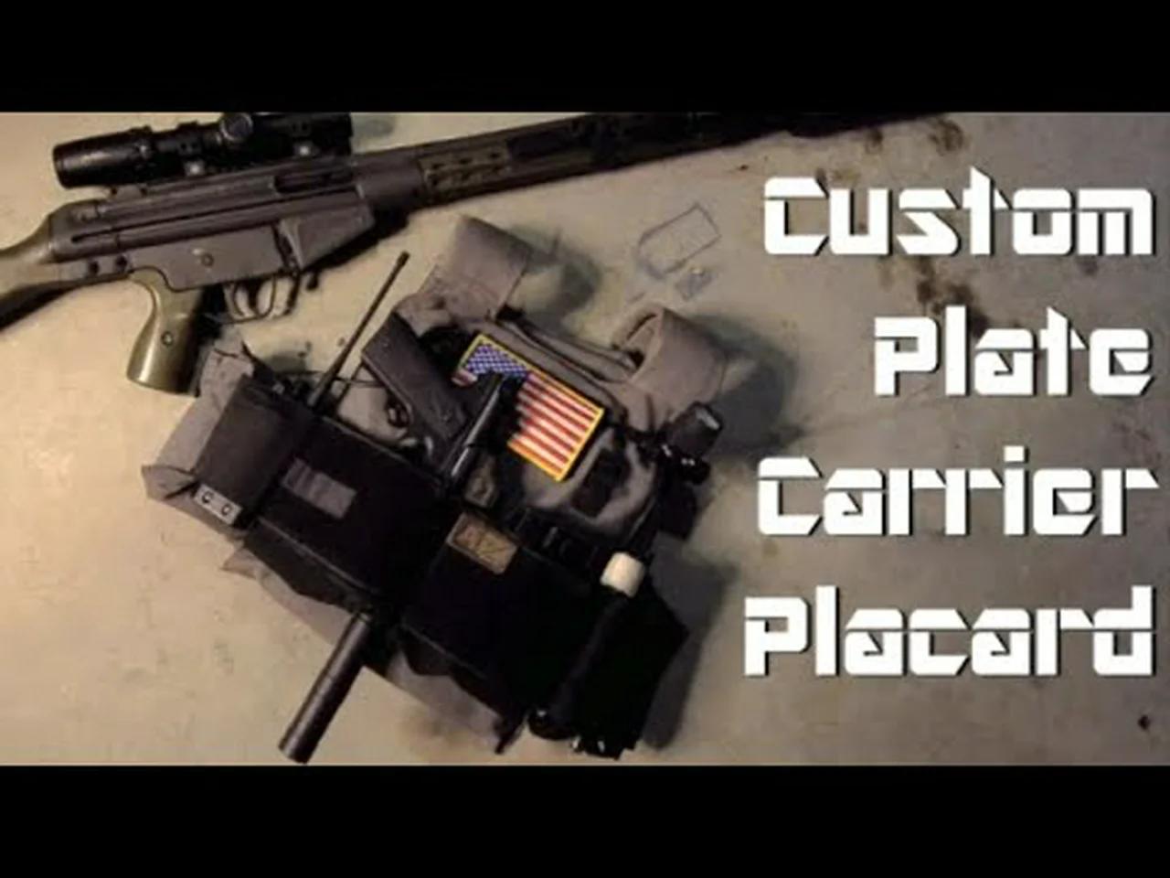 Making A Custom Plate Carrier Placard
