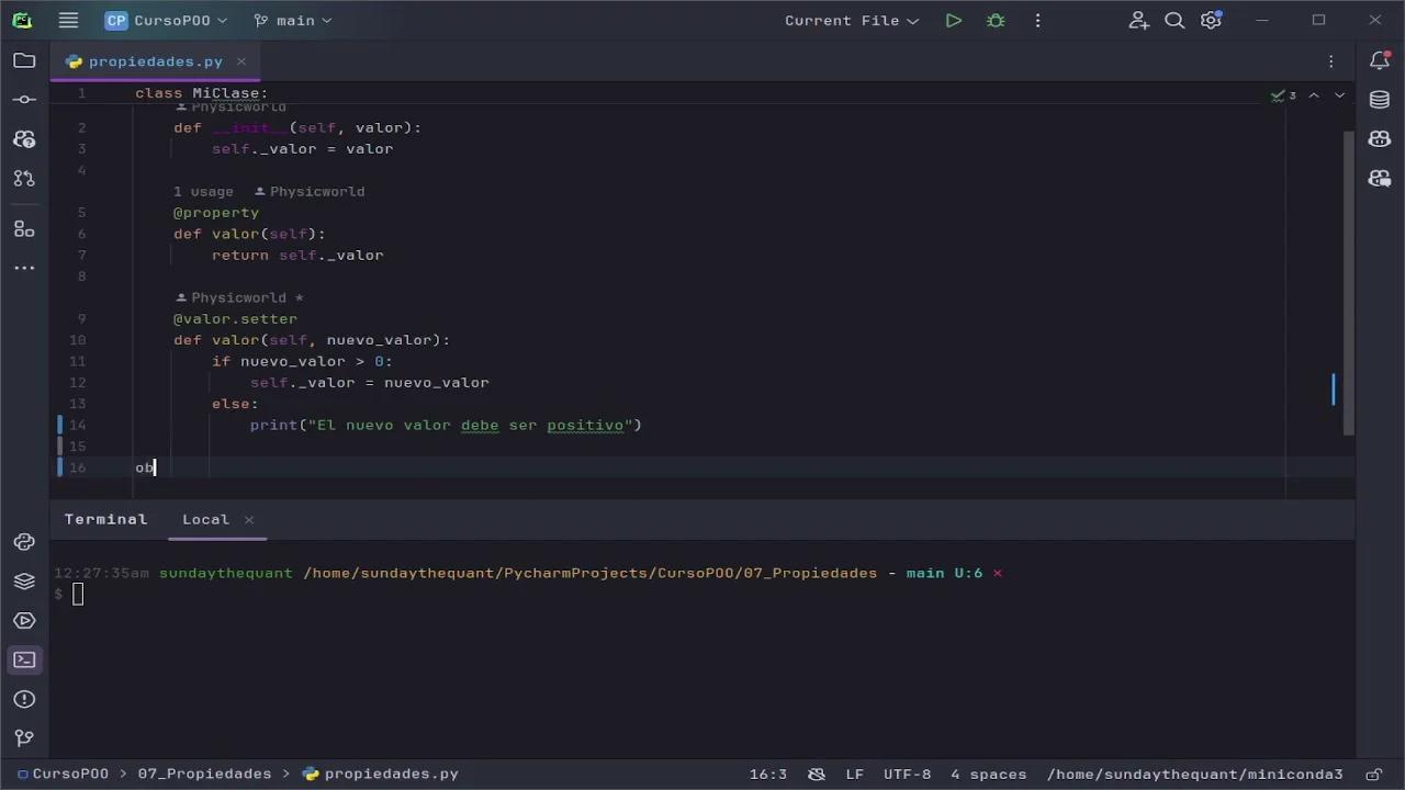 Curso Programacion Orientada a Objetos Python - 08 Propiedades de Clase
