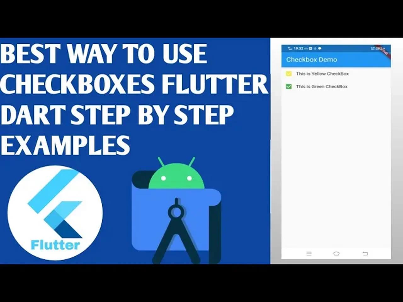 Checkboxes | How to use CheckBox in flutter | CheckBox flutter | Check ...