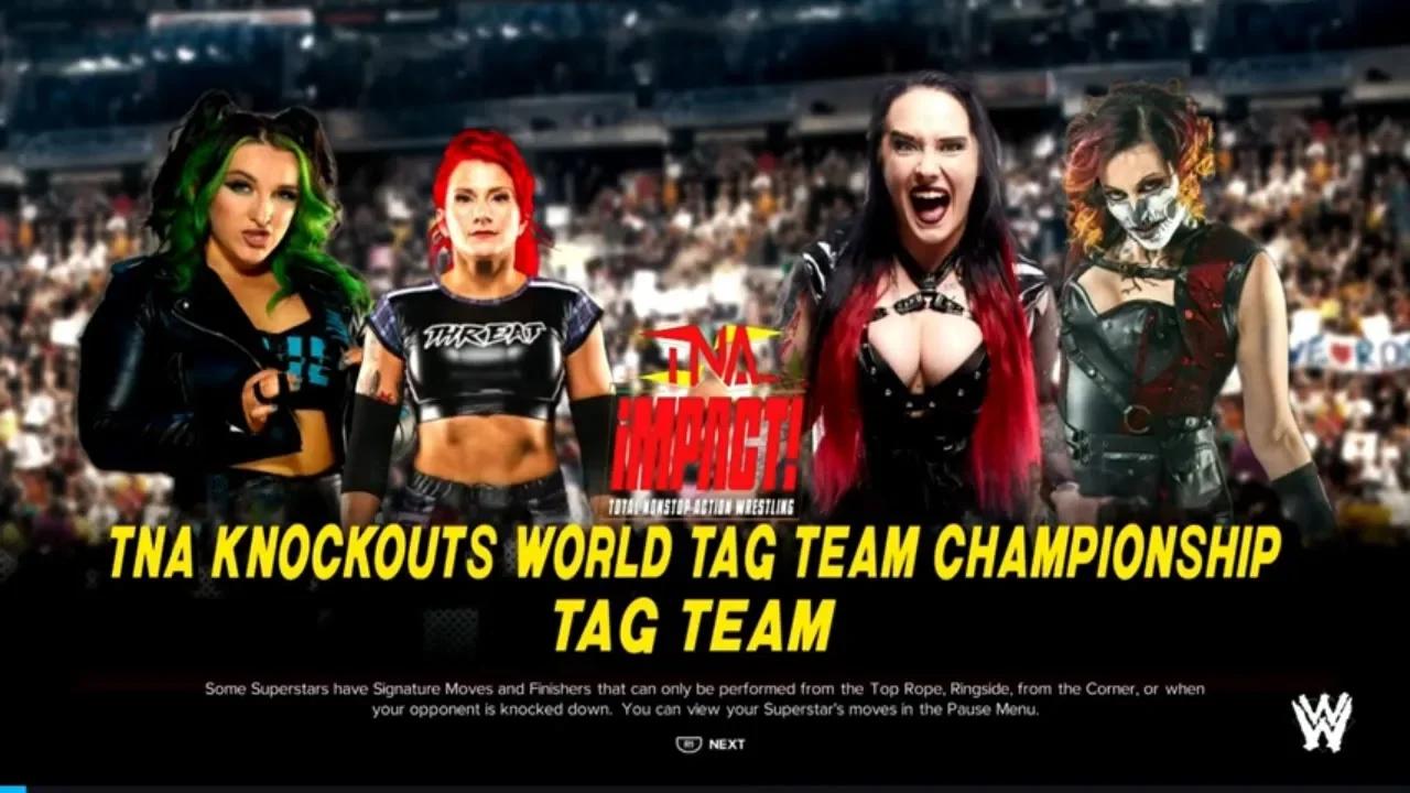 TNA Rebellion 2024 Spitfire vs Decay for the TNA Knockouts World Tag ...