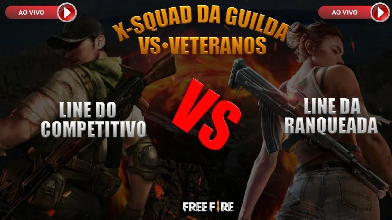 FREE FIRE XTREINO Veteranos (RANKED) VS LINE Veteranos CAMP #EROSTV