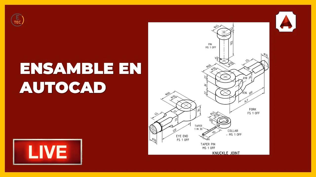 Ensamble en AutoCAD #autocad #assembly