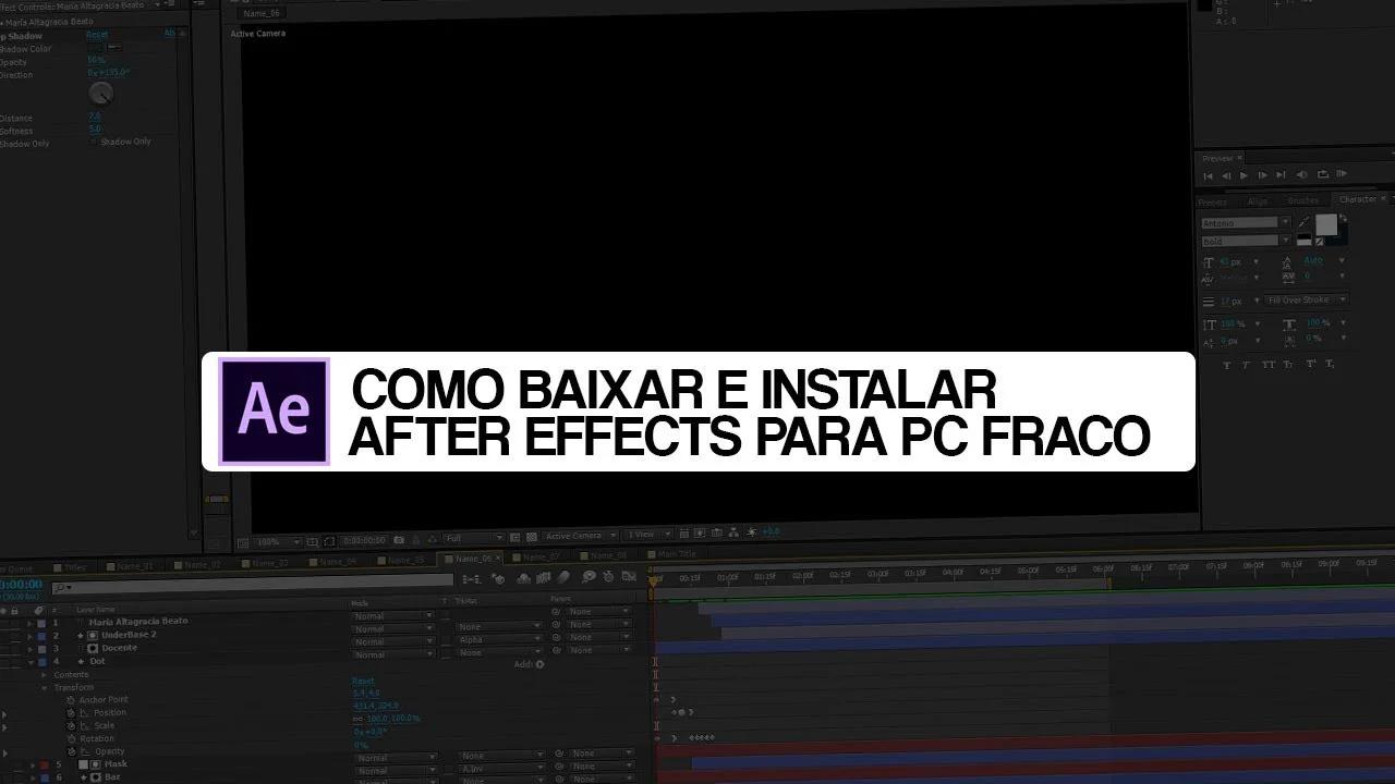 (2020) COMO BAIXAR AFTER EFFECTS CS6 (PORTABLE) [PC FRACO]