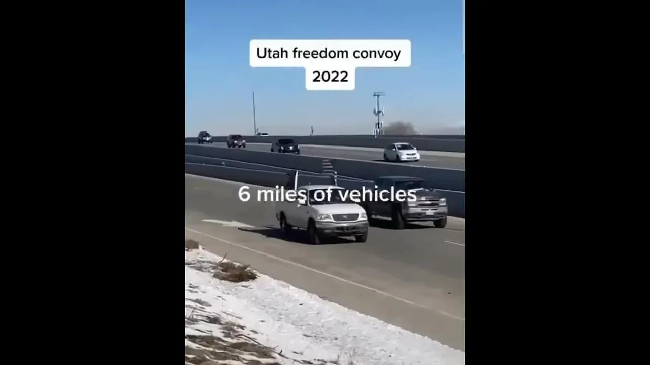 6 Miles Of Freedom Convoy Rolling Through Utah #TheRayzorsEdge