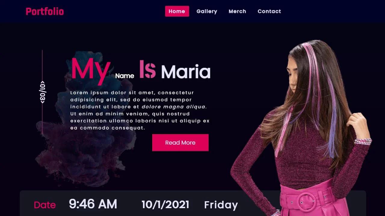 Build And Deploy A Portfolio Website Full Tutorial Responsive Maria