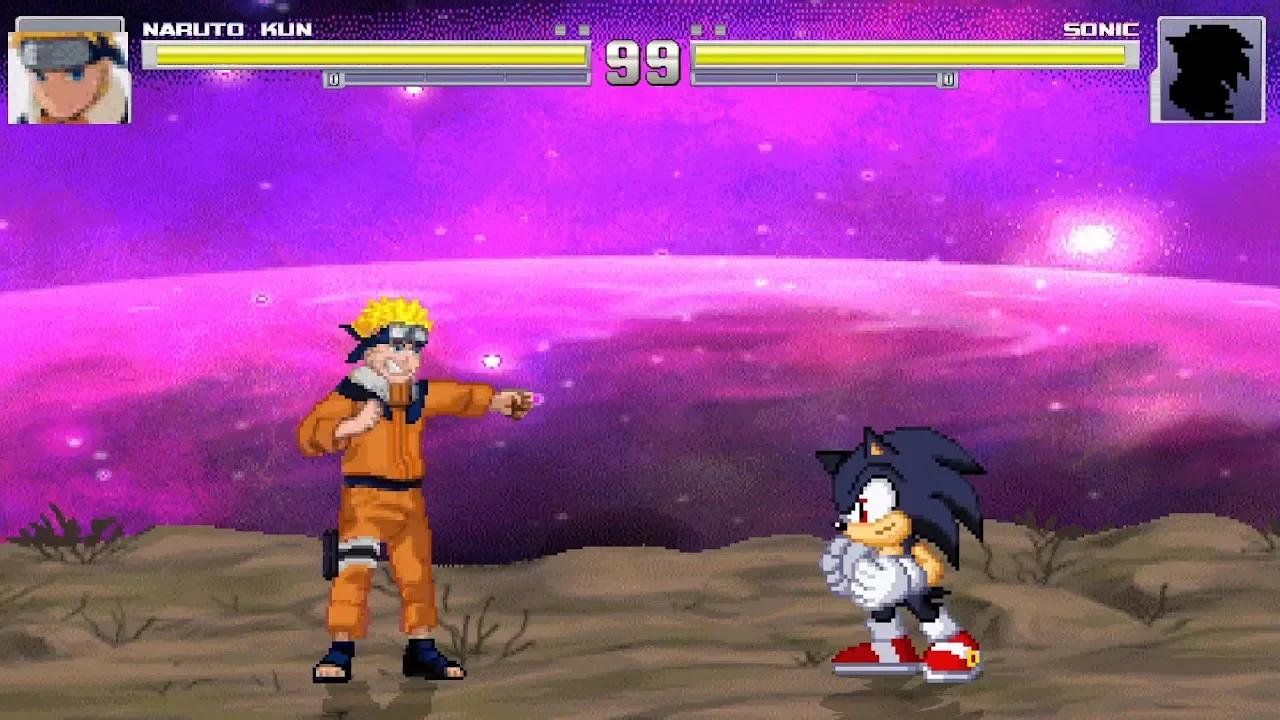 NARUTO vs SONIC LUTA ÉPICA INSANA DE MUGEN!